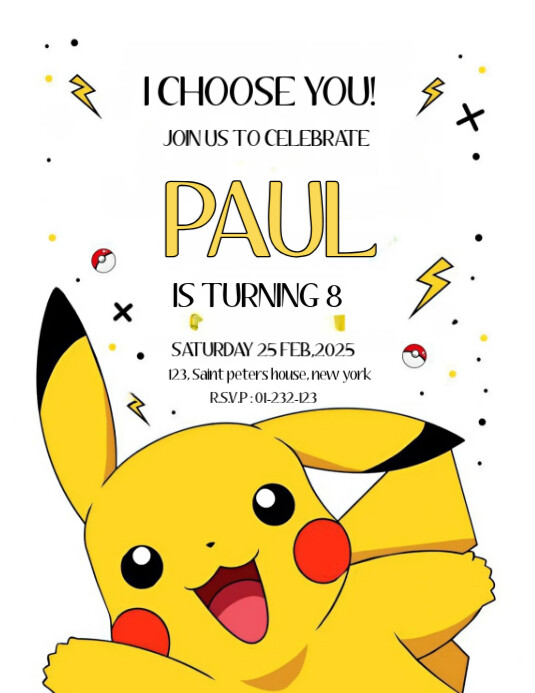 Maximalist Pokemon Flyer (us Letter) Template | PosterMyWall