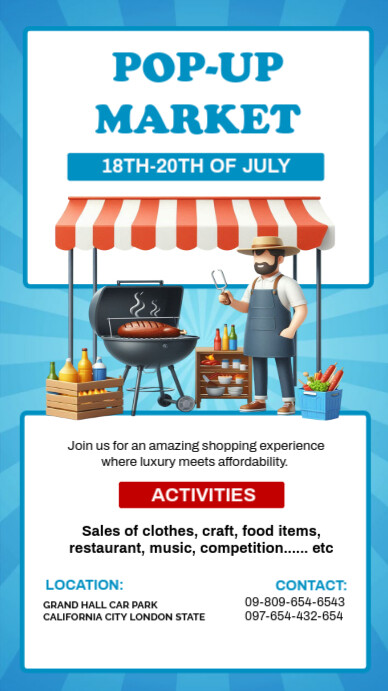 Copy of Maximalist Pop Up Market Announcements Template Instagram Story ...