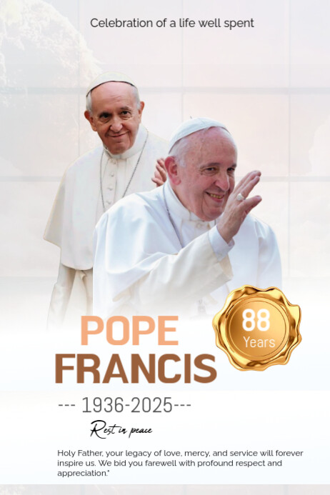 Maximalist Pope Francis Poster Templat | PosterMyWall