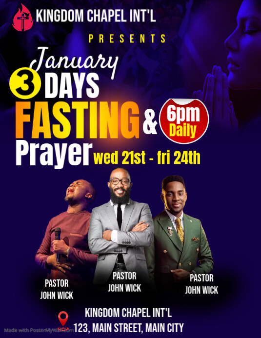 Maximalist Prayer And Fasting Flyer (us Letter) Modelo | PosterMyWall