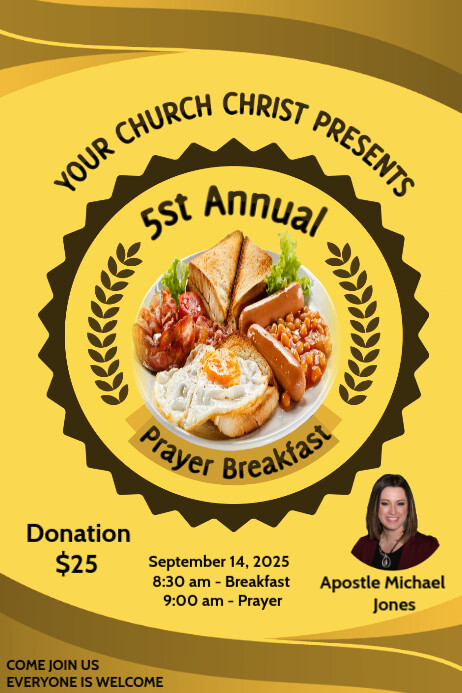 Copy of Maximalist Prayer Breakfast Poster | PosterMyWall