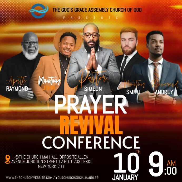 Copy of Maximalist Prayer Revival Conference Instagr | PosterMyWall