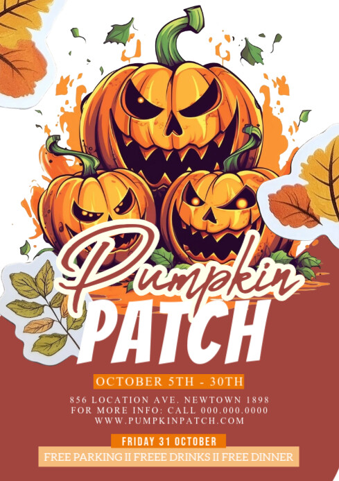 Plantilla de Maximalist Pumpkin Patch Flyer A2 | PosterMyWall