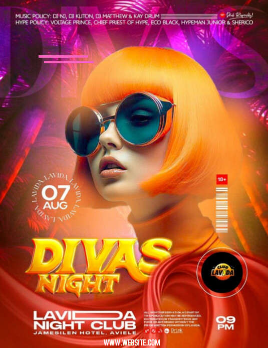 Copy of Maximalist Purple And Orange Moderndern Divas | PosterMyWall