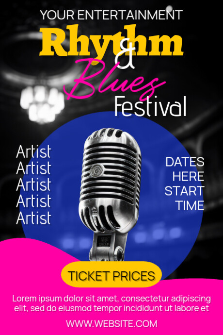 Maximalist R&B Music Festival Poster Template | PosterMyWall