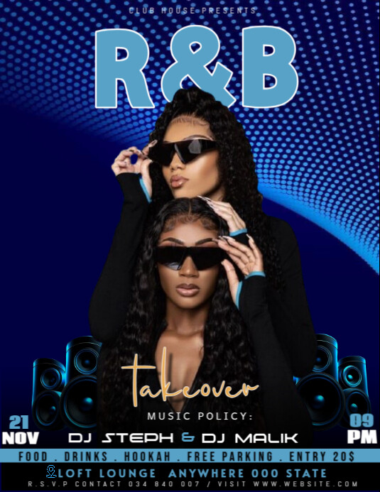 Maximalist R&b Takeover Flyer (us Letter) Template | PosterMyWall