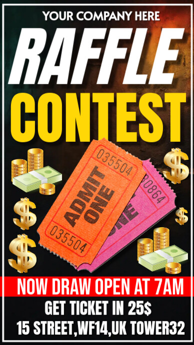 Maximalist Raffle Contest Instagram Story Template | PosterMyWall