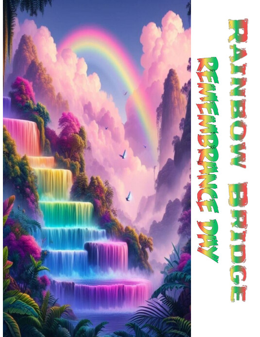 Modèle Maximalist Rainbow Bridge Remembrance Day Ins | PosterMyWall