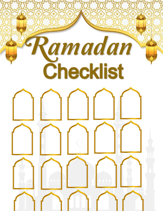 Copy of Maximalist Ramadan Checklist Template Flyer (us Letter) | PosterMyWall