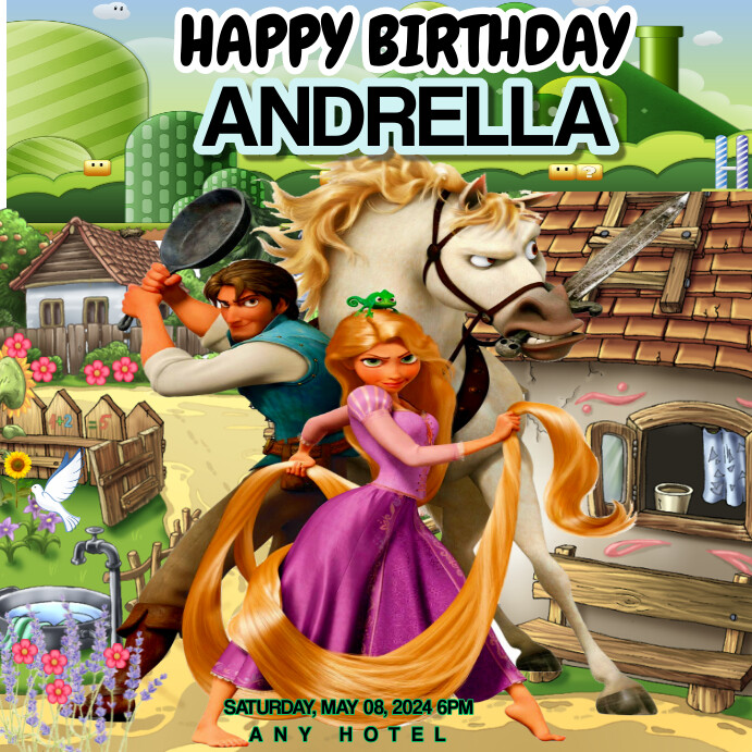 Rapunzel Happy Birthday Rapunzel Birthday Cake – With Sprinkles On