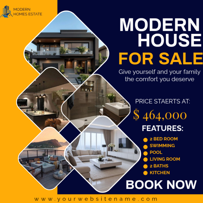 Maximalist Real Estate Square (1:1) Template | PosterMyWall