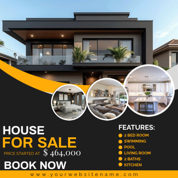 Maximalist Real Estate Square (1:1) Template | PosterMyWall