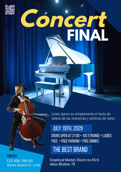 Maximalist Recital Flyer Template A5 | PosterMyWall