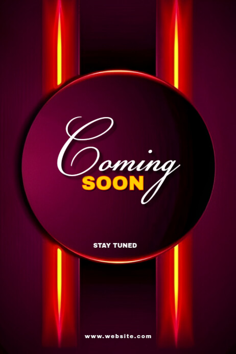 Plantilla de Maximalist Red Background Illustrative Coming Soon Poster ...