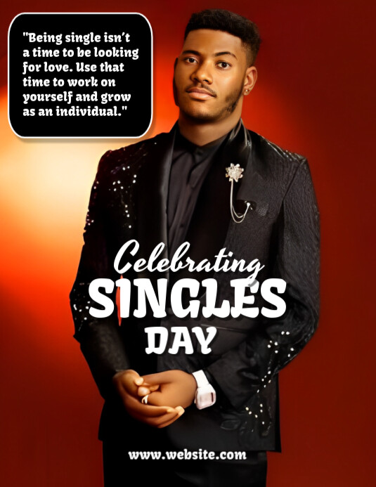 Plantilla de Maximalist Red Background Pastel Singles Day Flyer (us ...