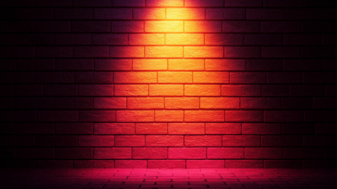 Copy of Maximalist Red Brick Wall Spotlight Background Digital Display ...