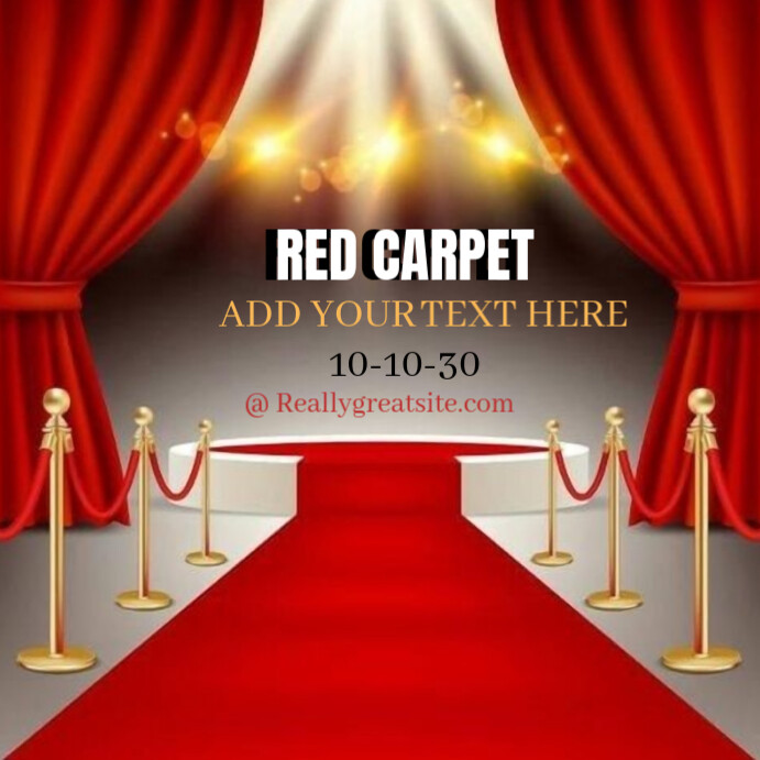 Plantilla de Maximalist Red Carpet Aesthetic Background Flyer/template Instagram Post | PosterMyWall