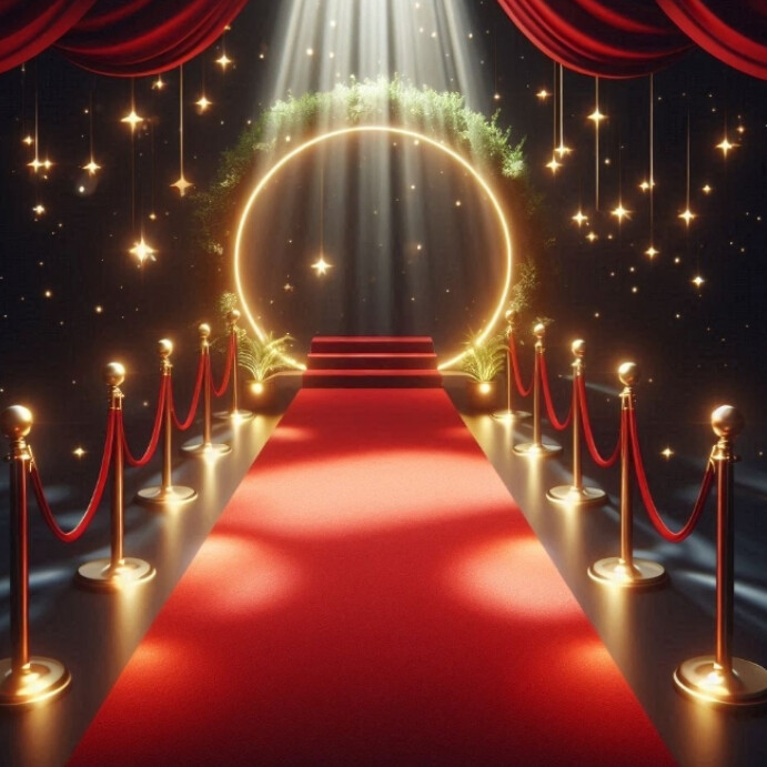 Maximalist Red Carpet Instagram Post Template | PosterMyWall