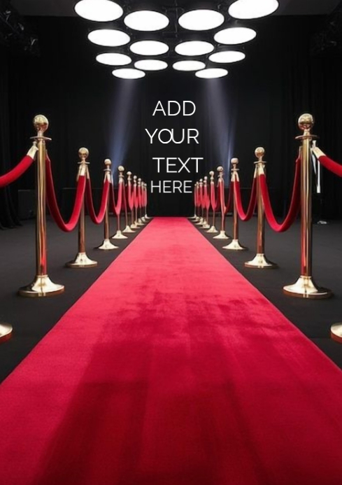 Maximalist Red Carpet Online Design Flyer/template A4 | PosterMyWall