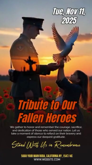 Maximalist Remembrance Day Instagram Story Template | PosterMyWall