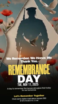 Black Maximalist Remembrance Day Instagram Story Template | PosterMyWall