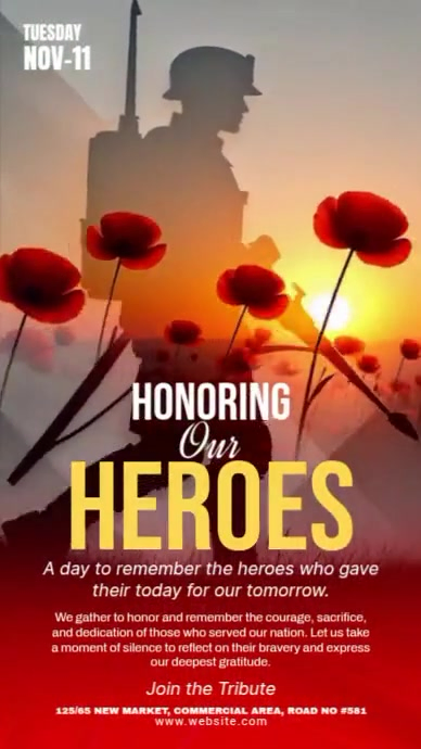 Plantilla de Maximalist Remembrance Day Whatsapp Status | PosterMyWall