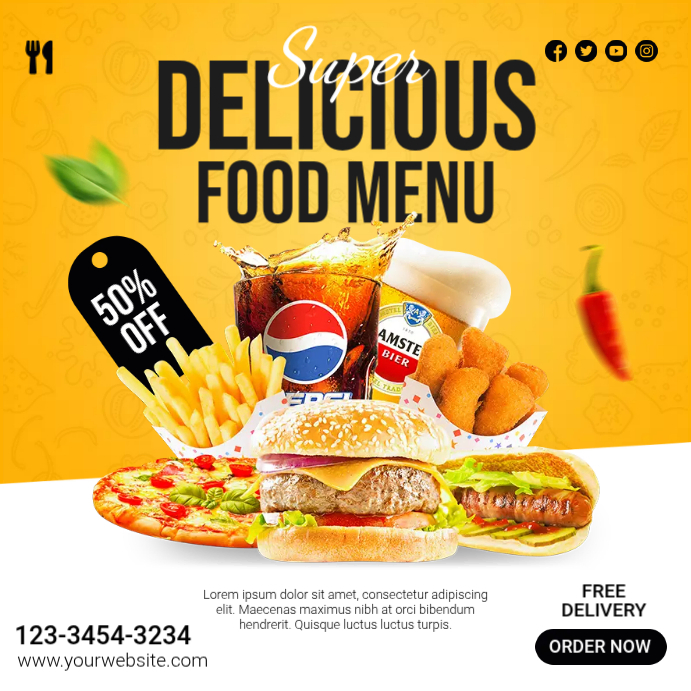 Plantilla de Maximalist Restaurant Instagram Post | PosterMyWall