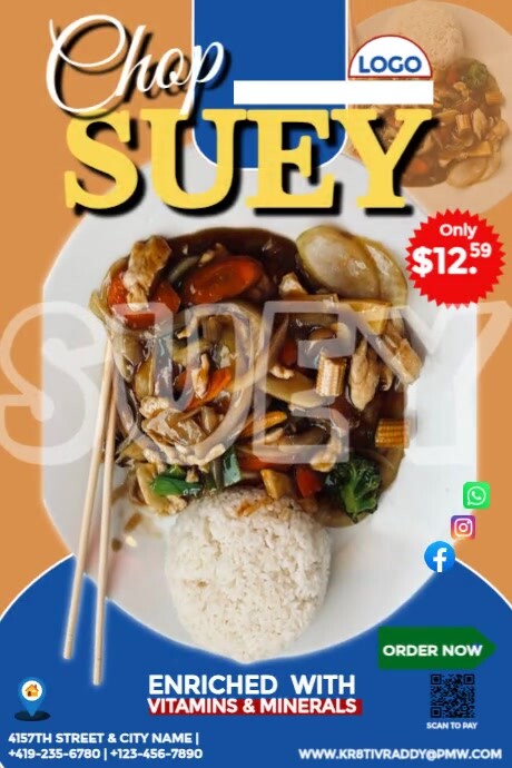 Copy of Maximalist Restaurant Recipe - Chop Suey Poster | PosterMyWall