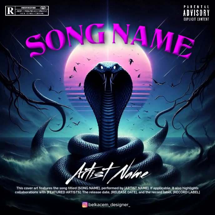 Plantilla de Maximalist Retro Snake Album Cover | PosterMyWall