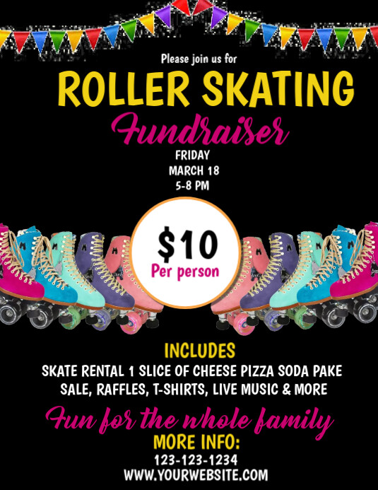 Copy of Maximalist Roller Skating Fundraiser Flyer (us Letter ...