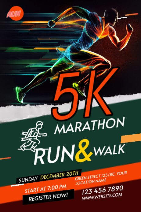 Copy of Maximalist Run & Walk Event Banner 4' × 6' | PosterMyWall