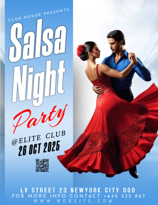 Maximalist Salsa Night Party Flyer (us Letter) Template | PosterMyWall