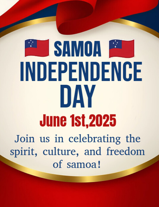 Copy of Maximalist Samoa Independence Day Flyer (us Letter) | PosterMyWall