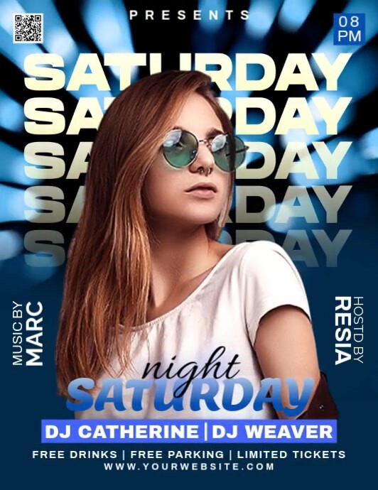 Maximalist Saturday Night Flyer (us Letter) Template | PosterMyWall