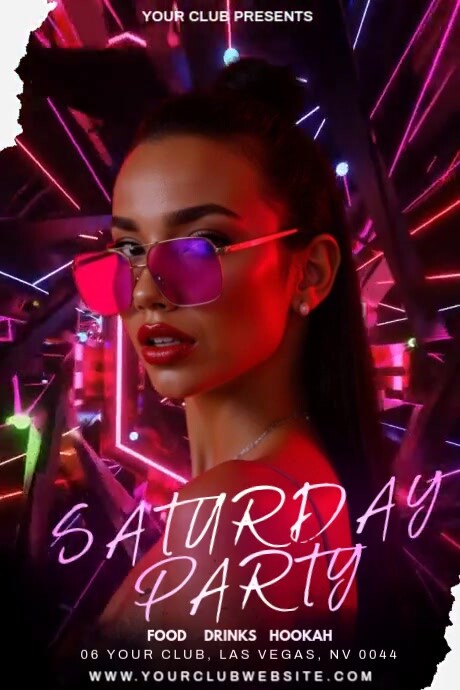 Maximalist Saturday Party Poster Template | PosterMyWall