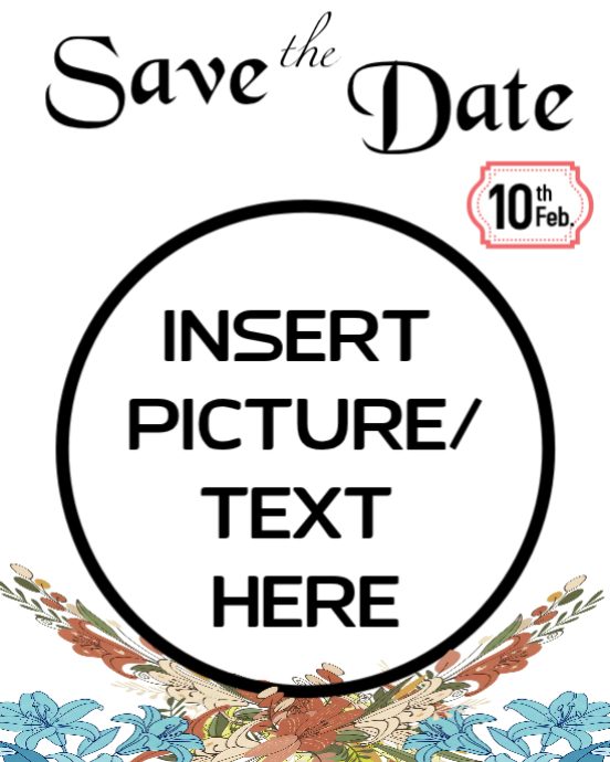 Maximalist Save The Date Instagram Portrait Template | PosterMyWall