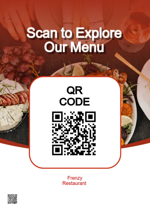 Plantilla de Maximalist Scan To Explore Menu A5 | PosterMyWall