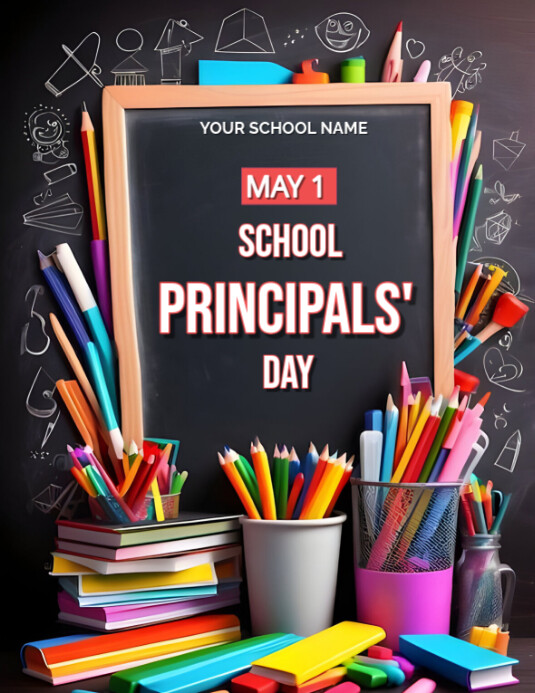 Maximalist School Principals' Day Flyer (us Letter) Template | PosterMyWall