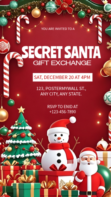 Plantilla de Maximalist Secret Santa Instagram Story | PosterMyWall