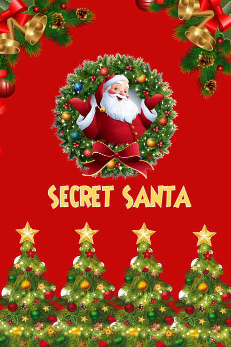 Maximalist Secret Santa Poster Template | PosterMyWall