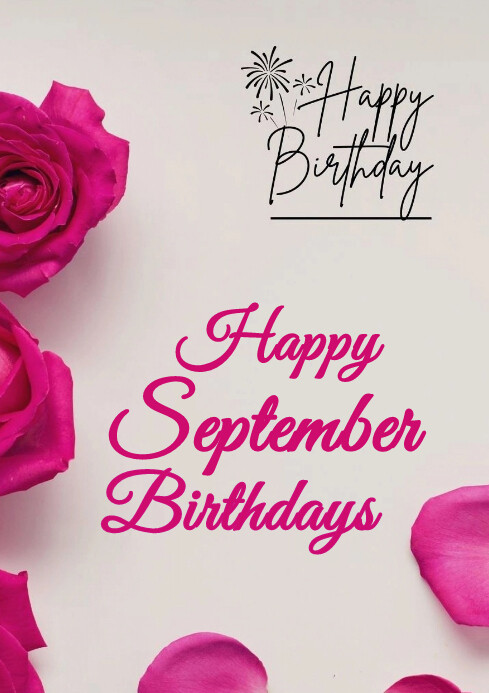 Plantilla de Maximalist September Birthday A4 | PosterMyWall