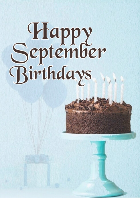 Maximalist September Birthday A4 Template | PosterMyWall