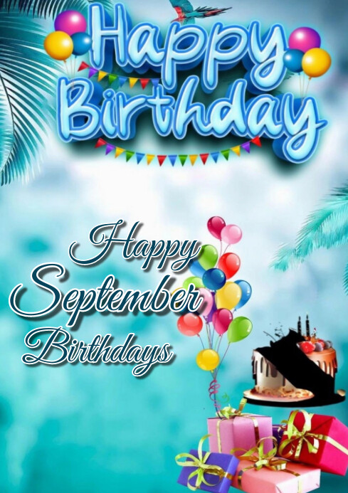 Copy of Maximalist September Birthday A4 | PosterMyWall