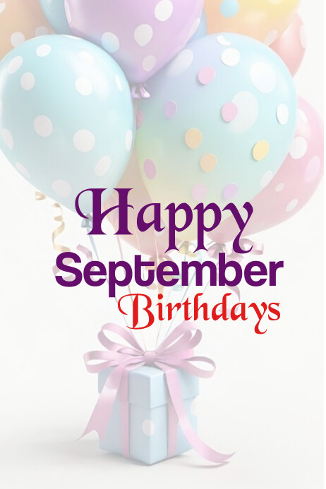 Copy of Maximalist September Birthday Banner 4' × 6' | PosterMyWall