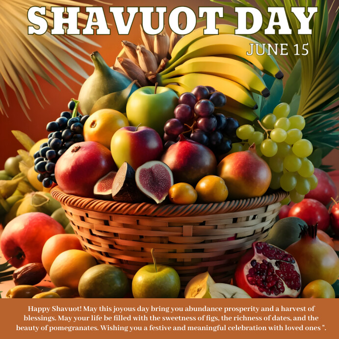 Maximalist Shavuot Day Instagram Post Template | PosterMyWall
