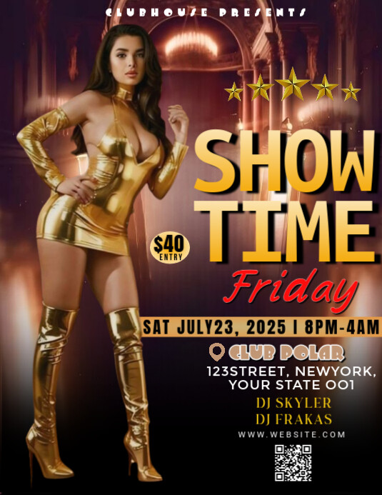 Copy of Maximalist Showtime Friday Party Flyer (us Letter) | PosterMyWall