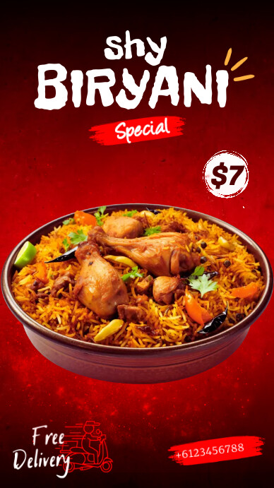 Maximalist Shy Biryani Instagram Story Template | PosterMyWall