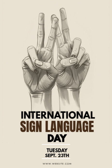 Maximalist Sign Language Day Poster Template | PosterMyWall