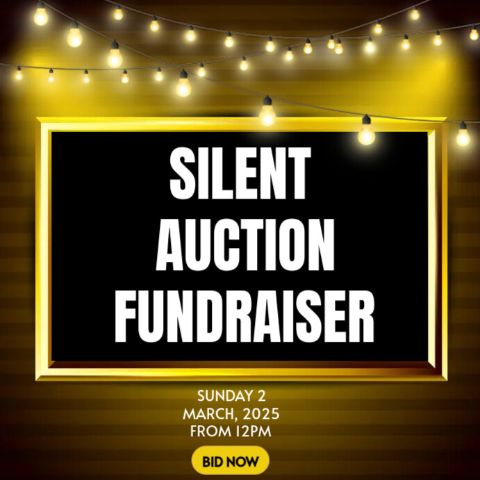 Maximalist Silent Auction Fundraiser Instagram Post Template | PosterMyWall