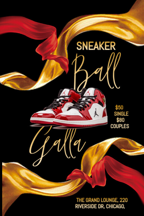 Maximalist Sneaker Ball Poster Template | PosterMyWall